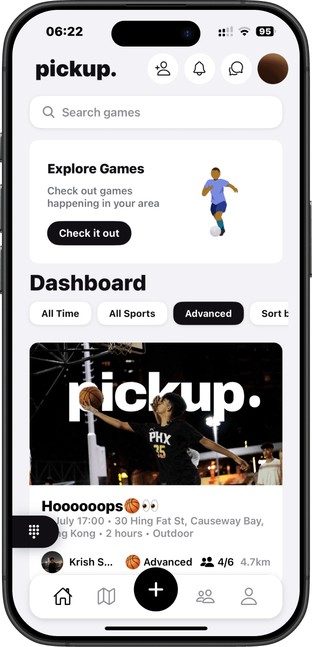 Pickup: Play & Host Sports